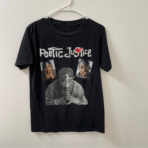 2Pac | Tops | Tupac Poetic Justice Shirt Black Small | Poshmark